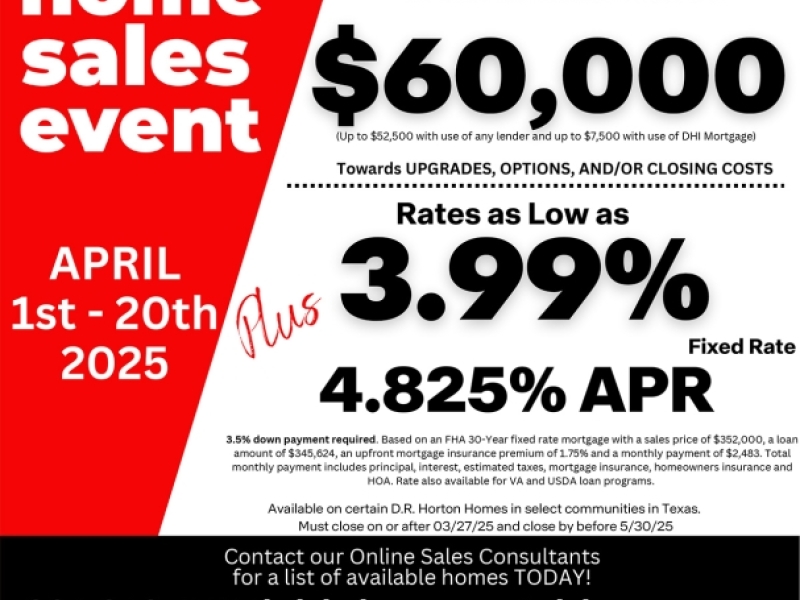 D.R. Horton Red Tag Sales Event! | The Canopies