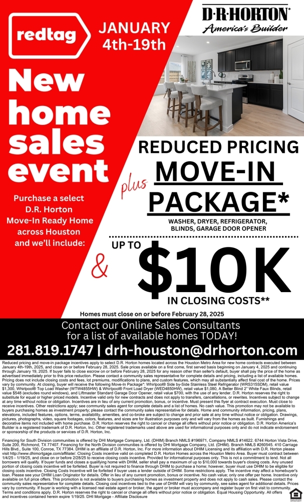 D.R. HORTON RED TAG SALES EVENT! | The Canopies